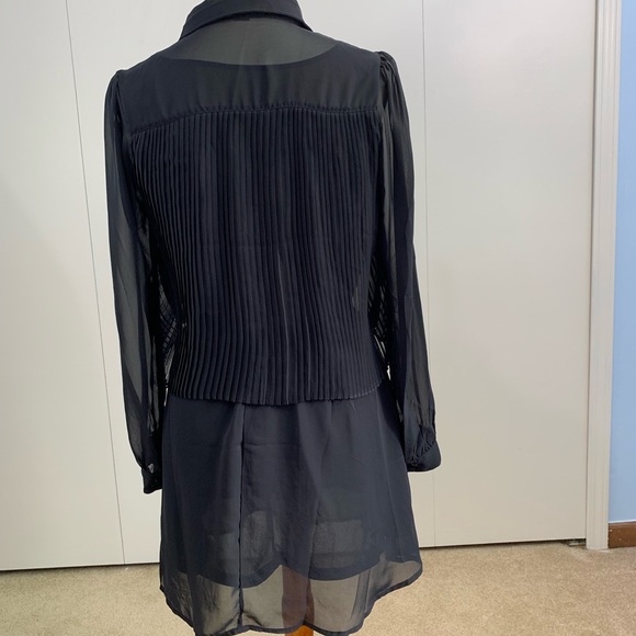 Double Zero | Dresses | Double Zero S Black Sheer Layer Dress | Poshmark